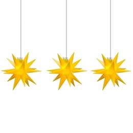 Sterntaler Lichterkette Stern, gelb Ø 12 cm 18-Zacker 3-flg.