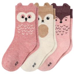 Topomini 3 Paar Baby Socken mit Tiergesichtern