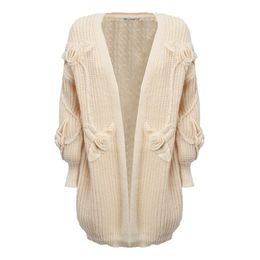 Influencer Strickjacke Damen Gr&ouml;&szlig;e S creme