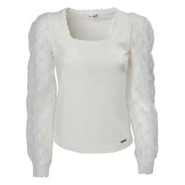 Influencer Pullover Damen Gr&ouml;&szlig;e M wei&szlig;