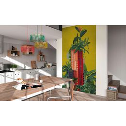 Fototapete Komar "Komar Vlies Fototapete - Plant House - Größe 150 x 250 cm", lila (modern), L:2,5m, Vlies, Tapeten
