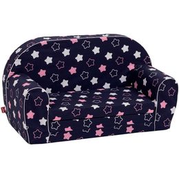 Sofa KNORRTOYS "Star, blue pink", blau (blau, pink), Sofas, Kinder, B/H/T: 77cm x 42cm x 34cm, Baumwolle, für Kinder; Made in Europe, B:77cm H:42cm T:34cm
