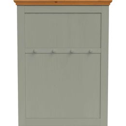 Garderobenpaneel Home Affaire "Selma", grün (salbei grün, gebeizt), B:80 H:105 T:4, Massivholz, Garderobenpaneele, aus massivem Kiefernholz, Höhe 105 cm, Breite 80 cm