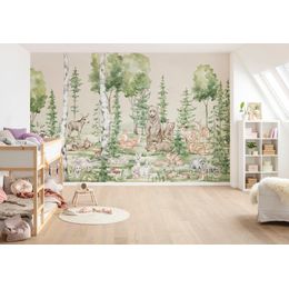 Fototapete Komar "Digitaldruck Vlies - Cuddly Buddies - Größe 400 x 250 cm", bunt, Rollen:, Vlies, Tapeten, Wohnzimmer, Schlafzimmer