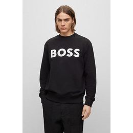 Sweatshirt BOSS Orange "WeBasicCrew", Herren, Gr. 4XL, schwarz, Sweatware, Obermaterial: 100% Baumwolle, unifarben, regular fit hüftlang, Rundhals, weit Rippbündchen, Sweatshirts, mit Rundhalsausschnitt