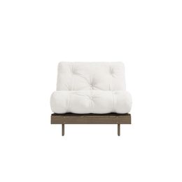 Daybett Karup Design "Roots Sofa Bed, Schlafsofa, Daybett, Bettfunktion, FSC-Massivholz", beige (natural), B:90cm H:85cm, Bezug: 80% Baumwolle, 20% Polyester, Daybetten, Inkl. Futonmatratze. Mehrere Gr&ouml;&szlig;en & Farben, Made in Europe
