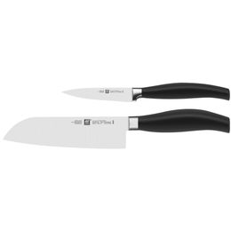 Messer-Set Zwilling "***** FIVE STAR", schwarz, Stahl, Kochmesser-Sets, Made in Germany, Sonderschmelze, Ergonomisch, 2-tlg.