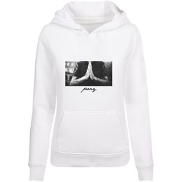 Mister Tee Sweatshirt 'Pray' Damen Gr&ouml;&szlig;e XS grau / schwarz / wei&szlig;