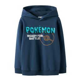 name it Sweatshirt 'NKMSTREK POKEMON' Jungen Gr&ouml;&szlig;e 116 nachtblau / neonblau / sepia / wei&szlig;