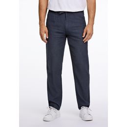 Leinenhose LINDBERGH "LINDBERGH Leinenhose", Herren, Gr. L, navy, Oberstoff: 55% Baumwolle, 45% Leinen, relaxed fit, Hosen