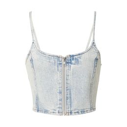 MONKI Top Damen Gr&ouml;&szlig;e XS blue denim