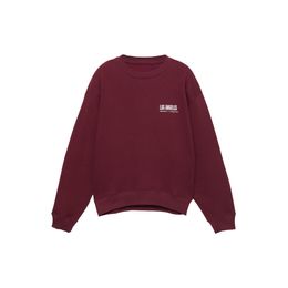 Pull&Bear Pull&bear Sweatshirt 'LOS ANGELES' Damen Gr&ouml;&szlig;e M weinrot / wei&szlig;