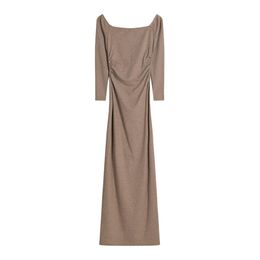 Bershka Kleid Damen Gr&ouml;&szlig;e 40 beigemeliert Winterkleid
