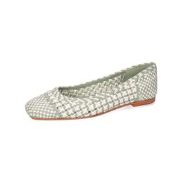Melvin & Hamilton MELVIN & HAMILTON Leder-Ballerinas "Elyssa 1" in Weiß/ Salbei - 58% | Größe 40 | Damen-ballerinas