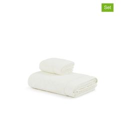 Lanerossi 2er-Set: Handtücher in Weiß - 10% | Badtextilien