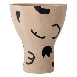 Bloomingville Vase "Nans" in Beige/ Schwarz - (H)27 x Ø 23 cm - 51% | Kerzen-vasen