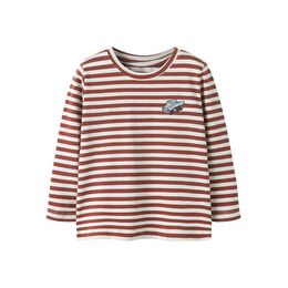 name it Longsleeve "Nitu" in Creme/ Hellbraun - 36% | Größe 104 | Kinder-longsleeves