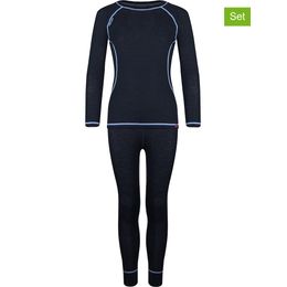Trollkids 2tlg. Funktionswäsche-Set "Kids Merino Baselayer" in Anthrazit/ Blau - 35% | Größe 92 | Kinder-outdoor-waesche