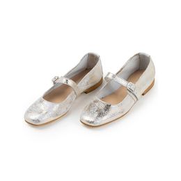Anna Morellini Leder-Ballerinas "Grenevelia" in Silber - 86% | Größe 41 | Damen-ballerinas