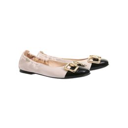 Högl Högl Leder-Ballerinas in Rosa/ Schwarz - 58% | Größe 39 | Damen-ballerinas