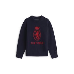 Tommy Hilfiger Pullover Jungen Gr&ouml;&szlig;e 128 navy / rubinrot