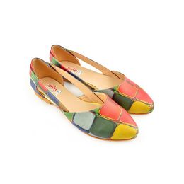 Goby Leder-Ballerinas in Bunt - 74% | Größe 39 | Damen-ballerinas