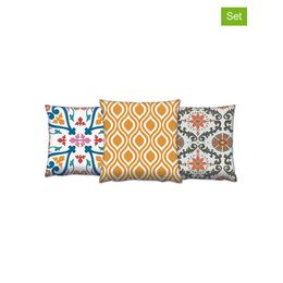 ABERTO DESIGN 3er-Set: Kissen in Bunt - 62% | Größe 43x43 cm | Dekokissen