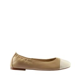 Högl Högl Leder-Ballerinas "Sylvie" in Hellbraun/ Creme - 57% | Größe 41,5 | Damen-ballerinas