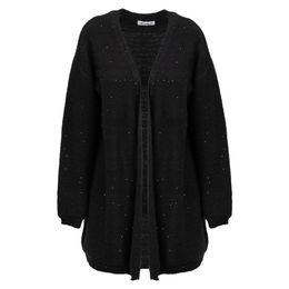 Influencer Strickjacke Damen Gr&ouml;&szlig;e L schwarz