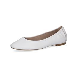 Caprice Leder-Ballerinas in Weiß - 61% | Größe 39 | Damen-ballerinas