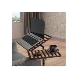 Evila Laptoptisch "Glen" in Schwarz/ Natur - (B)67 x (H)87 x (T)45,5 cm - 73% | Tische