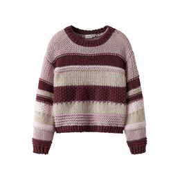 name it Pullover 'NKFOLINE' M&auml;dchen Gr&ouml;&szlig;e 122/128 beige / burgunder / pastellrot