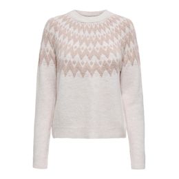 Only Pullover 'ONLFRY' Damen Gr&ouml;&szlig;e M rosegold / hellgrau