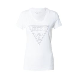 Guess T-Shirt Damen Gr&ouml;&szlig;e L silber / wei&szlig;