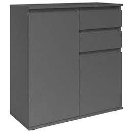 Boxxx Kommode Brest, Anthrazit, Holzwerkstoff, 1 F&auml;cher, 1 Schublade(n) Schubladen, 80x84x35 cm, Typenauswahl, stehend, in verschiedenen Gr&ouml;&szlig;en erh&auml;ltlich, Wohnzimmer, Kommoden & Sideboards, Kommoden