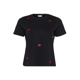 Only Carmakoma T-Shirt 'CARKITA' Damen Gr&ouml;&szlig;e 5XL/6XL dunkelrot / schwarz