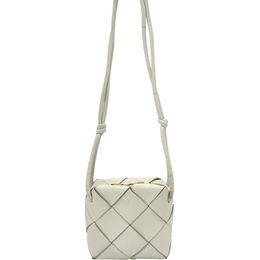 Bottega Veneta Crossbody Bags - Bottega Veneta Mini Cassette - Off White - Gr. unisize - in Wei&szlig; - f&uuml;r Damen