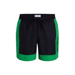 Calvin Klein Swimwear Badeshorts 'Intense Power' Herren Größe L grün / schwarz