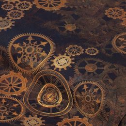 buttinette Baumwollstoff-Digitaldruck "Steampunk", Serie Ria, braun-color