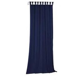 Vorhang WIRTH "Newbury", blau (nachtblau), B:130cm H:215cm, Baumwolle, Polyester, Gardinen, nach Maß