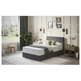 Boxbett Inosign "Thor mit Bettkasten, inkl. Matratze, Topseller", schwarz (savona 21 schwarz), B:126cm L:208cm, Komplettbetten, Boxspringbett, Topper und Zierkissen, in verschiedenen Härtegraden verfügbar