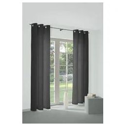 Vorhang WIRTH "Niederau" Gr. 3, schwarz, B:132cm H:225cm, Jacquard, Polyacryl, Polyester, Gardinen