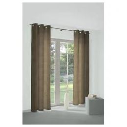 Vorhang WIRTH "Niederau" Gr. 3, braun, B:132cm H:225cm, Jacquard, Polyacryl, Polyester, Gardinen