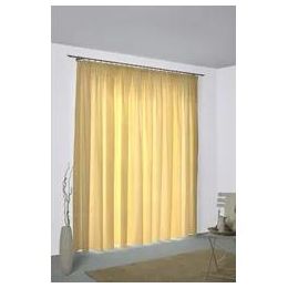 Vorhang WIRTH "Niederau" Gr. 3, gold (goldfarben), B:132cm H:225cm, Jacquard, Polyacryl, Polyester, Gardinen