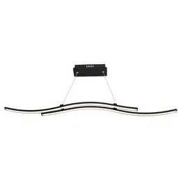 Näve NÄVE Pendelleuchte "Onda", schwarz, 2, H: 120cm, 1 Stk., Leuchten, schwarz matt, Aluminium/Eisen/Kunststoff