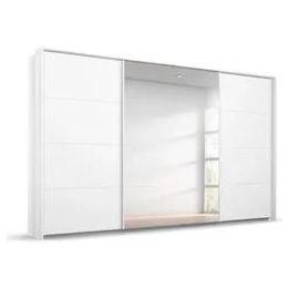 Schwebetürenschrank Rauch "Kleiderschrank Schrank Garderobe OTELI inkl. 3 Innenschubladen", weiß, B:323cm H:233cm T:68cm, Holzwerkstoff, Schränke, mit Mittelspiegel und Passepartout optional mit Beleuchtung