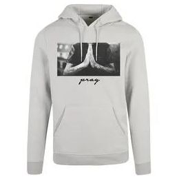 Mister Tee Sweatshirt MISTERTEE "MisterTee Herren Pray Hoody", Herren, Gr. M, grau (lightasphalt), 65% Baumwolle, 35% Polyester, unifarben, Sweatshirts