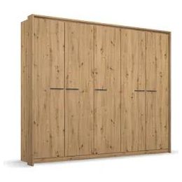 Drehtürenschrank Rauch "Kleiderschrank Schrank Garderobe Wäscheschrank Ankleide OTELI", braun (eiche artisan), B:230cm H:231cm T:58cm, Holzwerkstoff, Schränke, inkl. Passepartout optional mit Beleuchtung