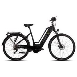 E-Bike SAXONETTE "Quantum Sport" Gr. 50, schwarz (schwarz, schwarz), Elektrofahrräder, 50cm, 28 Zoll (71,12cm), Pedelec, Elektrofahrrad für Damen u. Herren