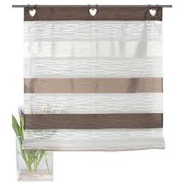 Raffrollo Home Wohnideen "BASENTO" Gr. 1, braun, B:45cm H:135cm, Scherli, Obermaterial: 100% Polyester, Raffrollos